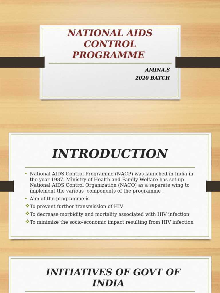 National Aids Control Programme | PDF | Sexually Transmitted Infection | Hiv/Aids