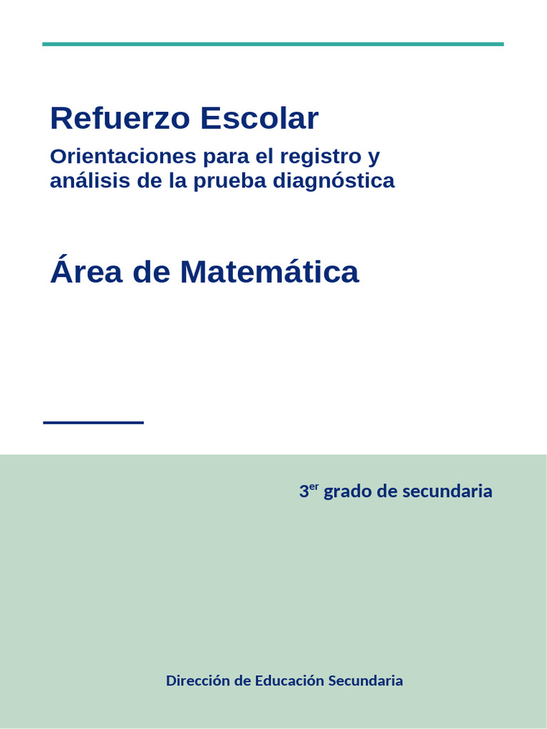 Prueba Diagnóstica de Matemática 3er Grado | PDF | Evaluación | Geometría