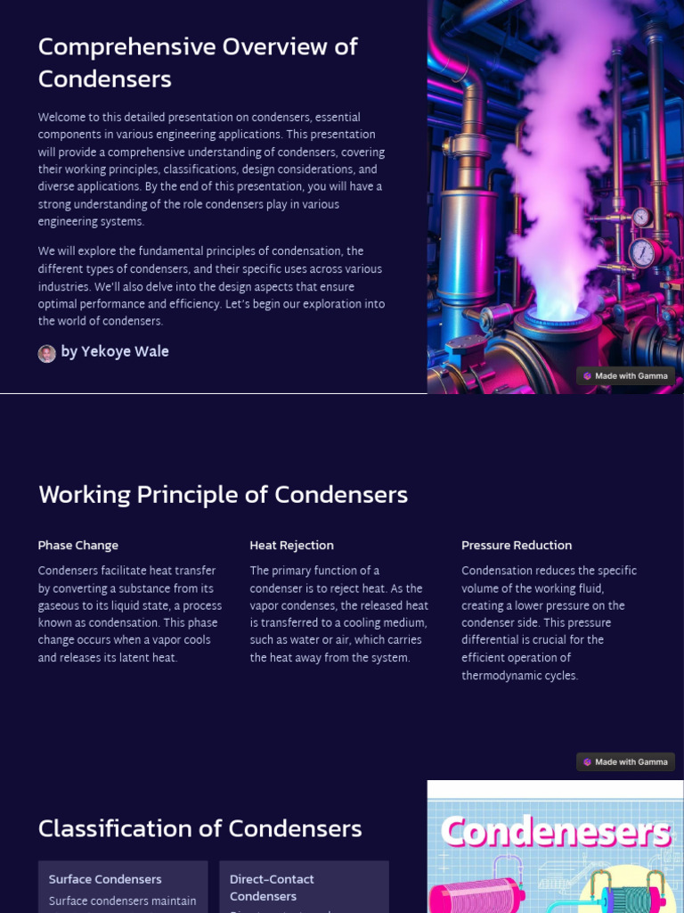 Comprehensive Overview of Condensers | PDF | Engineering Thermodynamics ...