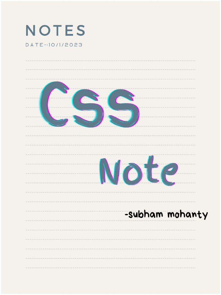 Css Handwritten Notes PDF | PDF
