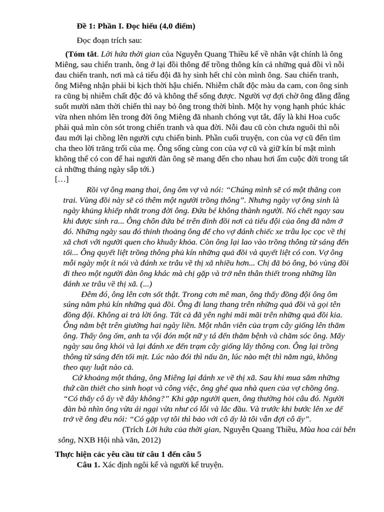 Đề tết lớp 12P | PDF