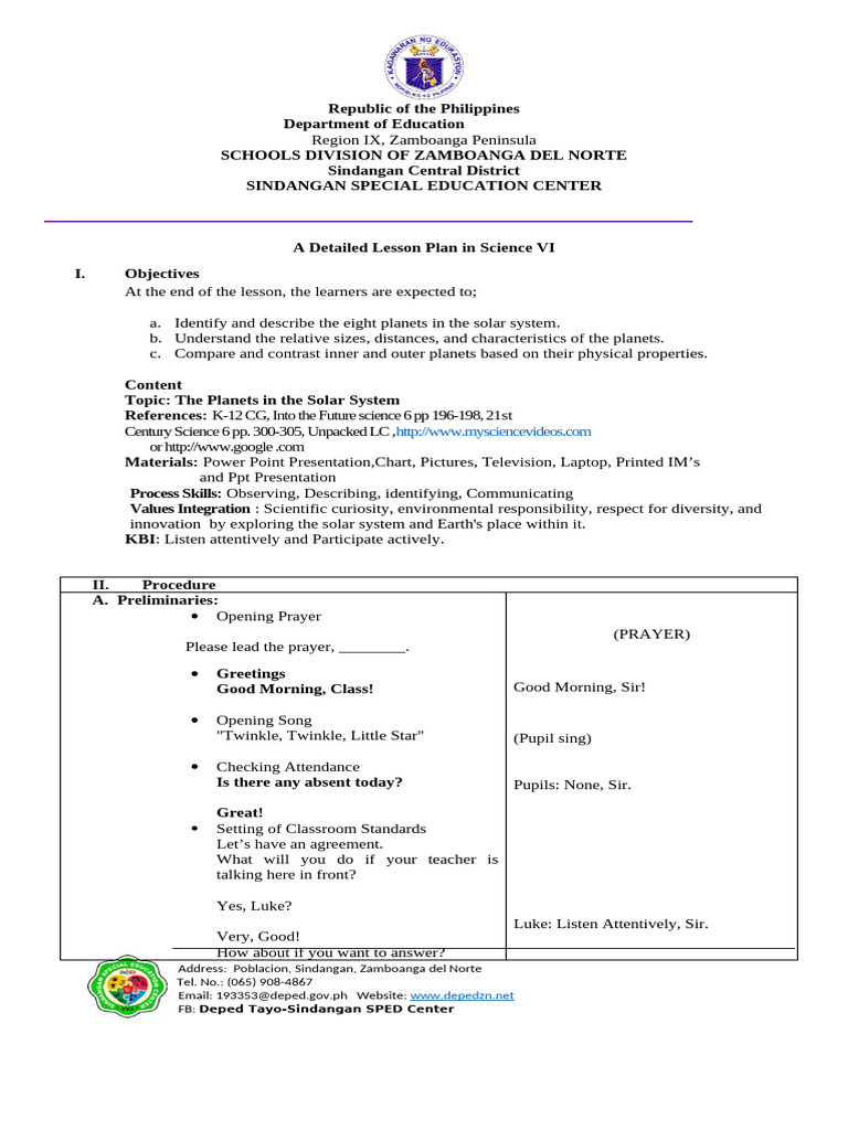SOLAR SYSTEM 5E'S LESSON PLAN Final | PDF | Planets | Solar System