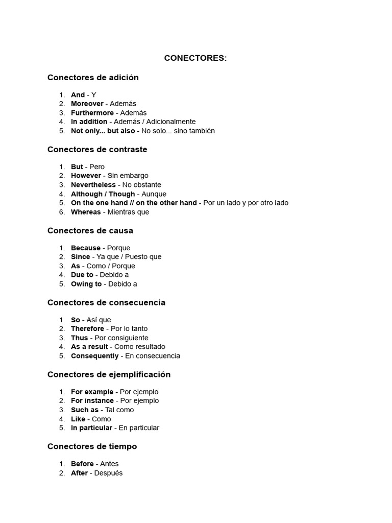Conectores-2 | PDF