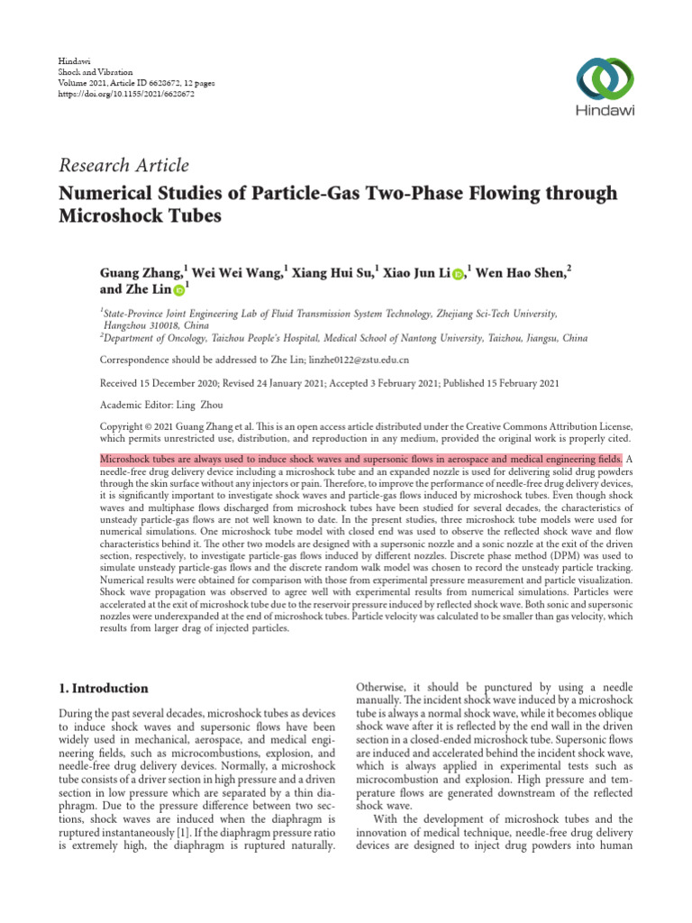 Guang Zhang - Numerical Studies of Particle-Gas Two-Phase Flowing ...