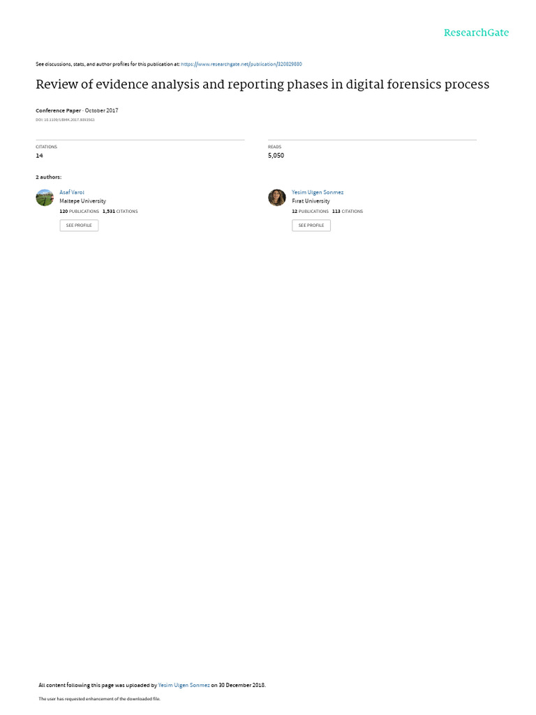 Review of Evidence Analysis and Reporting Phases I | PDF | Digital ...