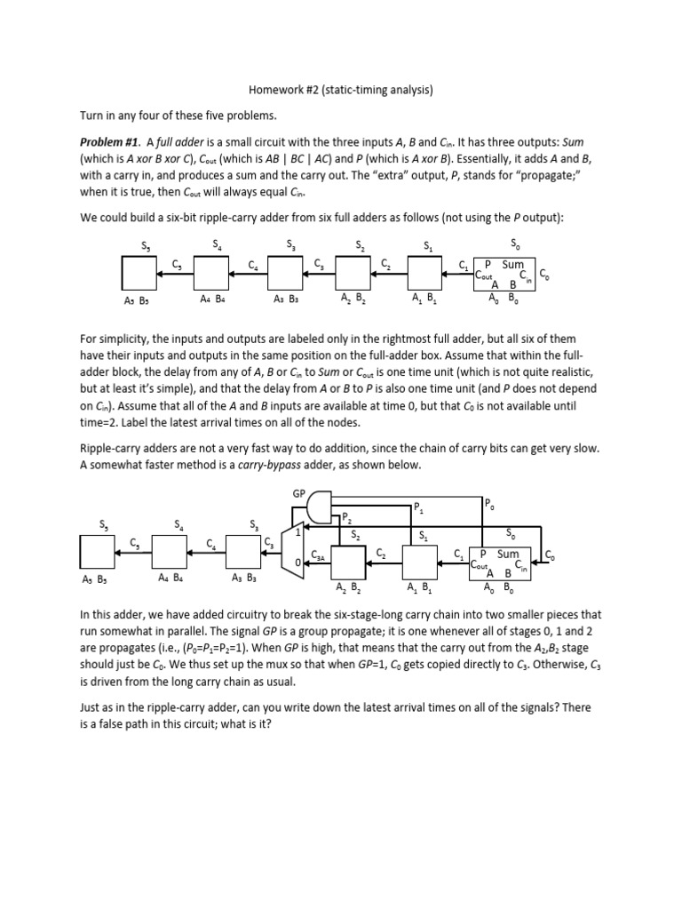 Adv Vlsi hw2 Static Timing | PDF | Electronic Circuits | Electronic ...