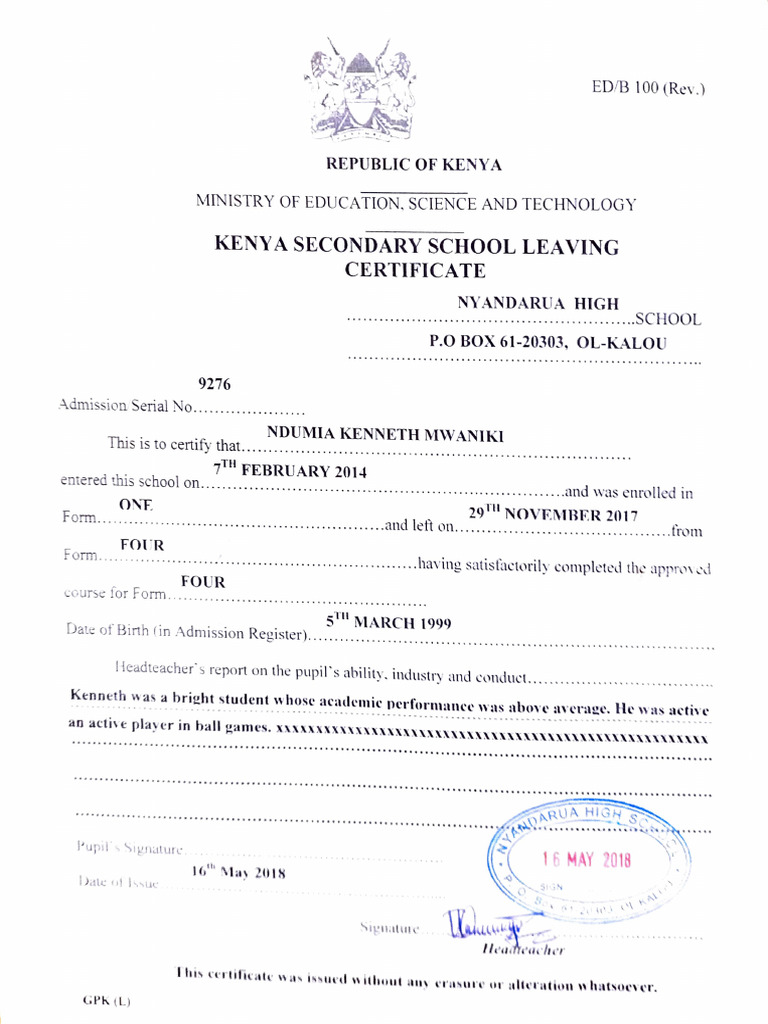 High School Leaving Certificate | PDF