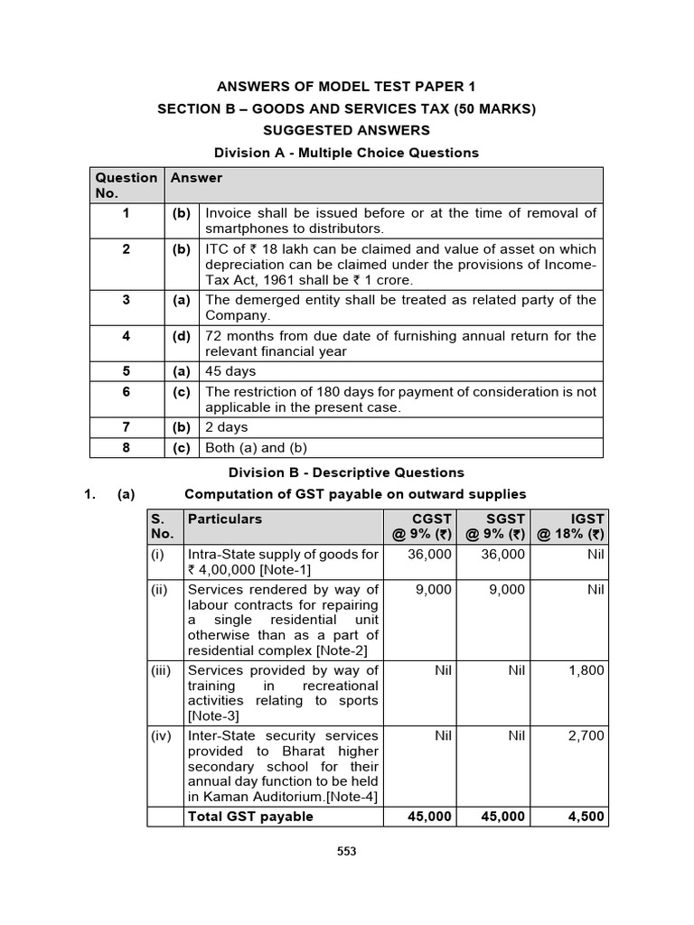 MTP May 2025 GST Answer GRP 1 - 558-612 | PDF | Value Added Tax | Taxes