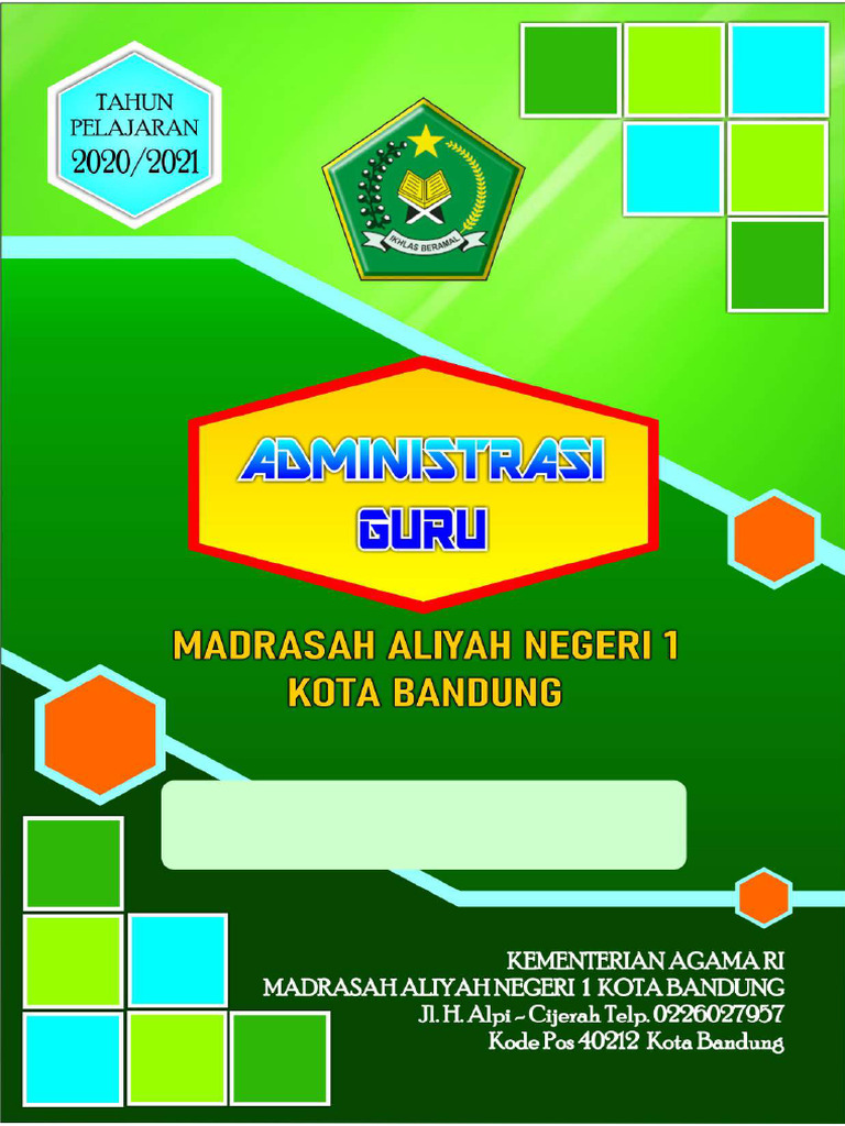 Cover Adminitasi Guru - 2020 | PDF