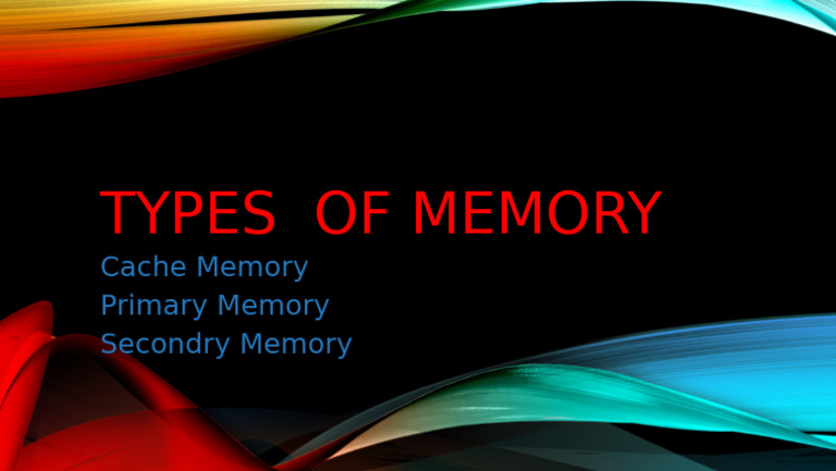 Types of Computer Memory Explained | PDF