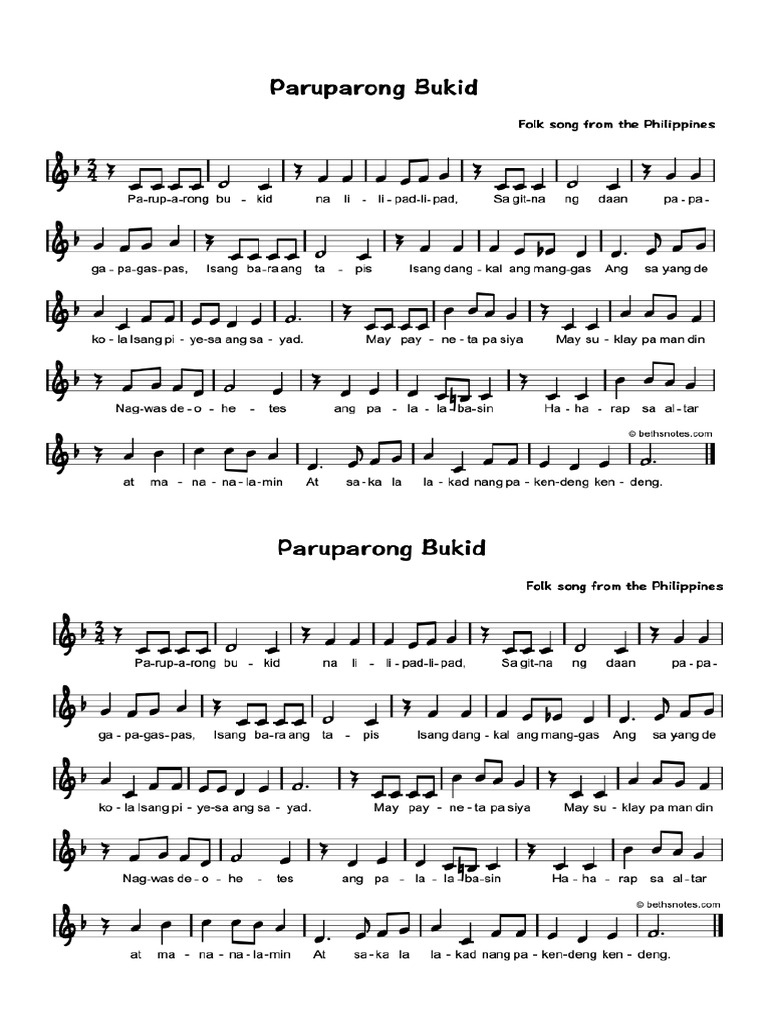 Paru-Parong Bukid | PDF