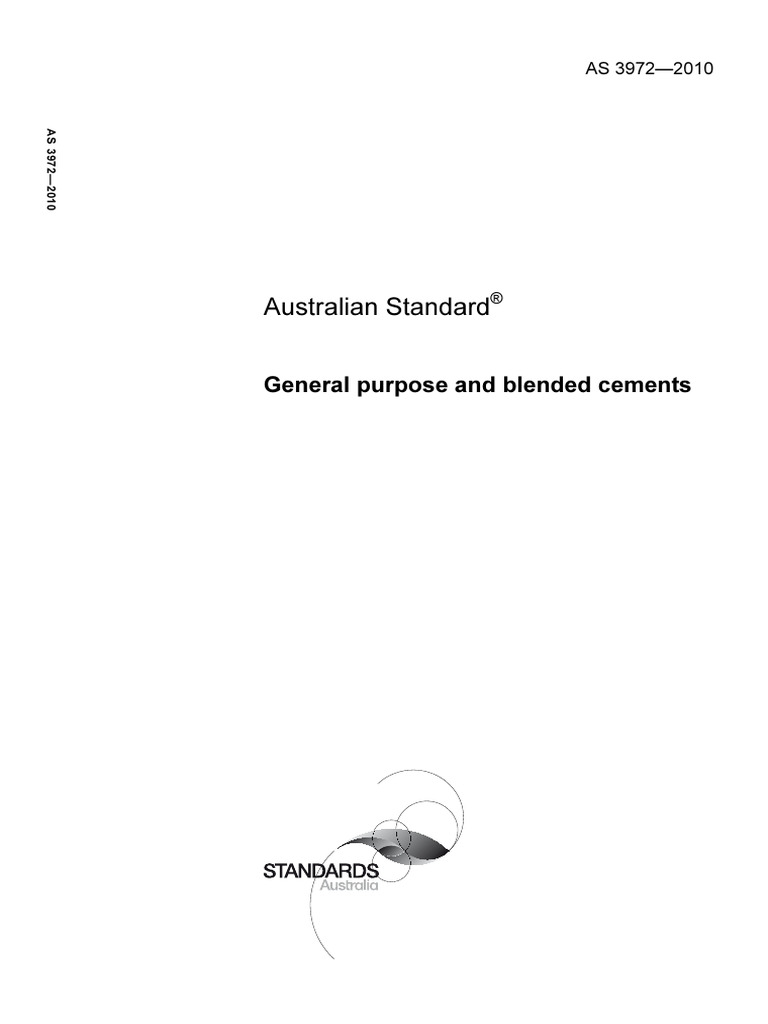 AS 3972-2010: Cement Standards Overview | PDF | Cement | Concrete