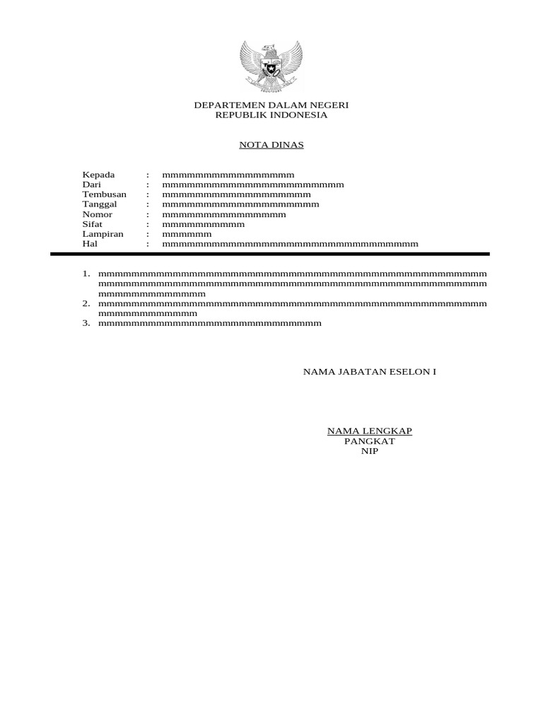 Nota Dinas | PDF