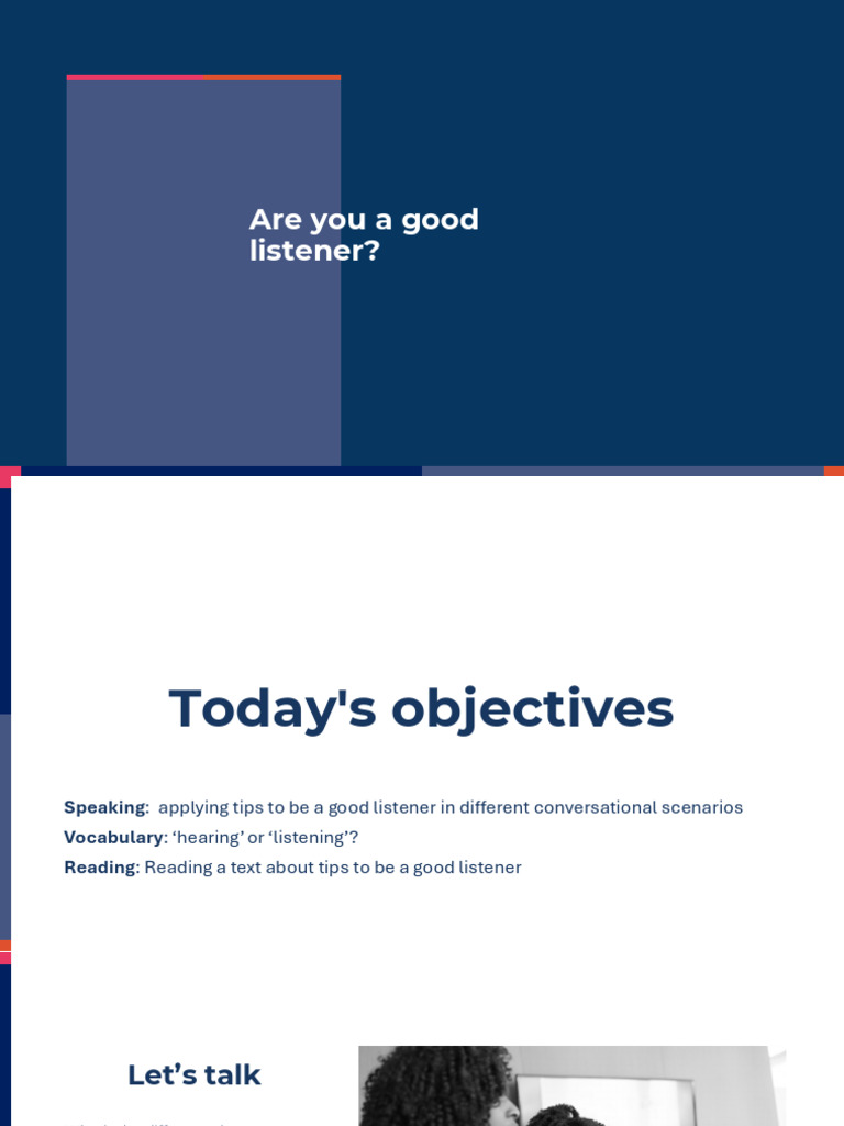 ENG - B1B2 - Are You A Good Listener | PDF | Nonverbal Communication | Human Communication