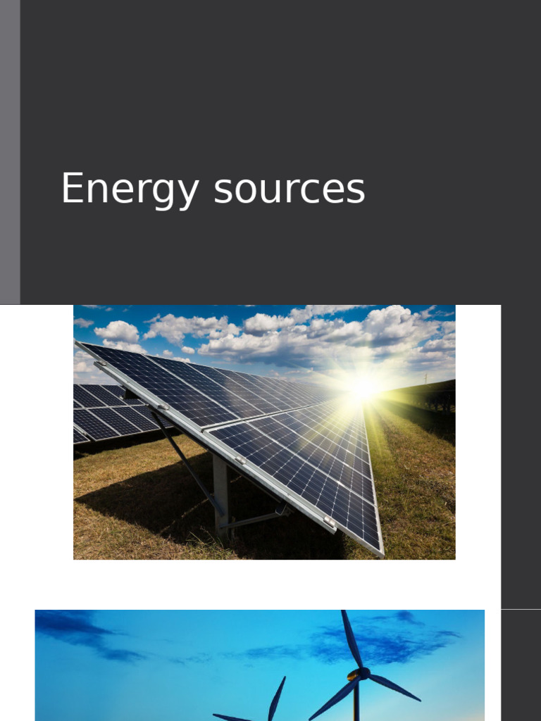 Energy Sources | PDF