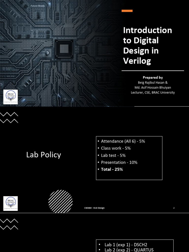 CSE460: Verilog Digital Design Guide | PDF | Hardware Description Language | Software Engineering