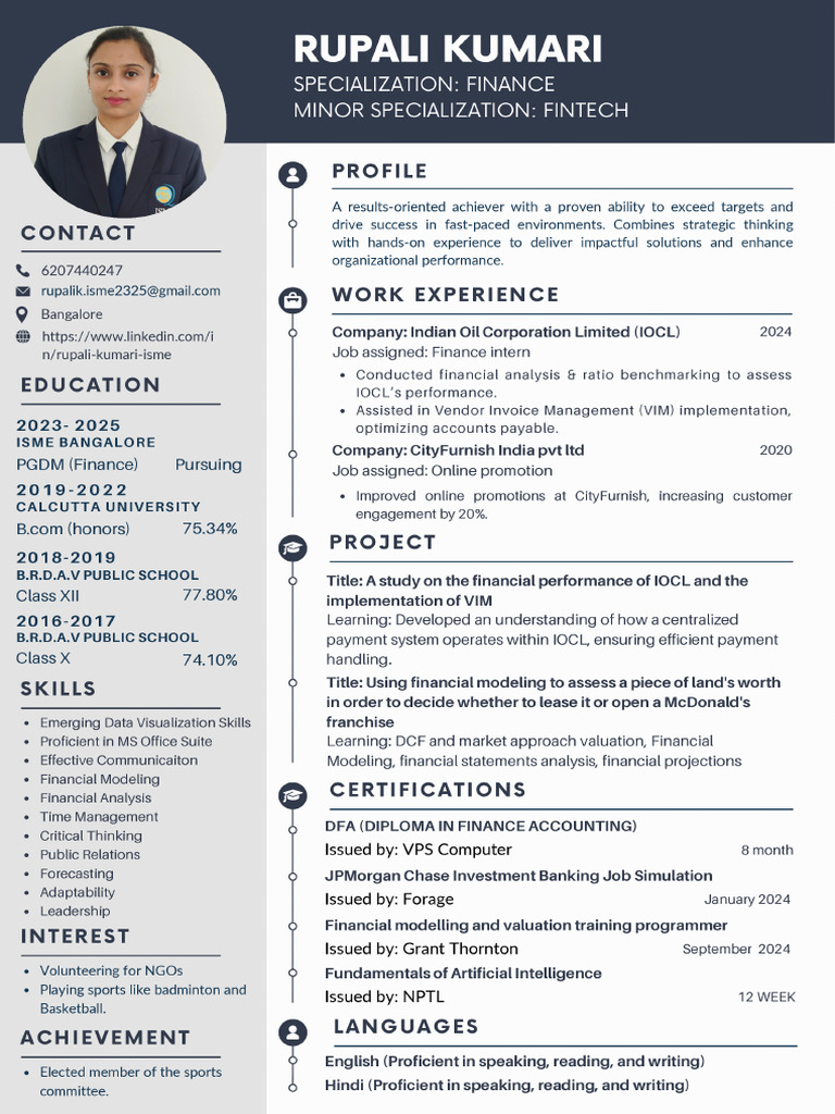 Rupali Kumari cv-1 | PDF