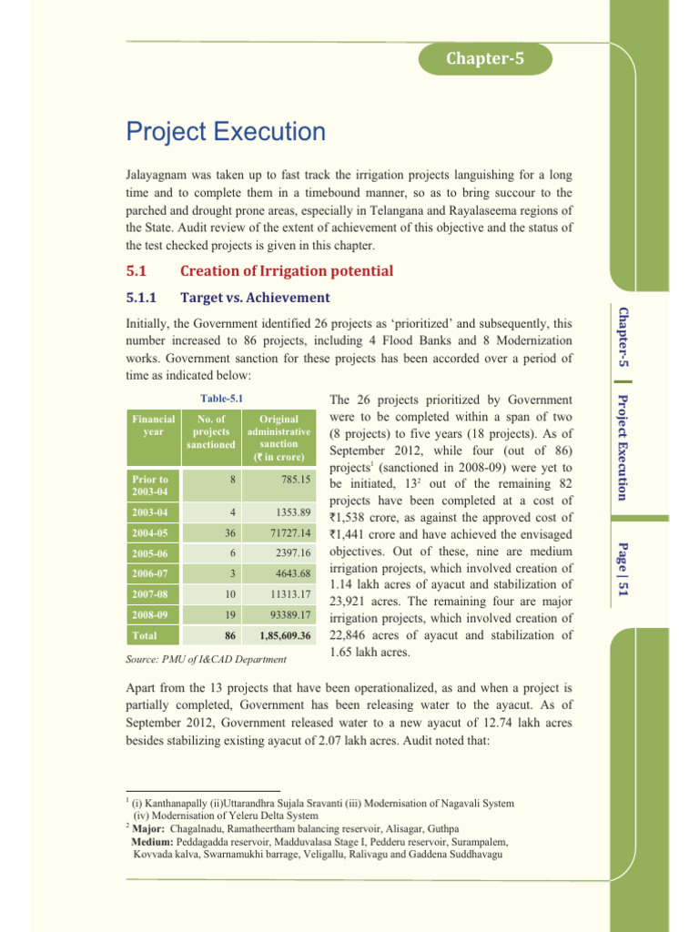 Jalayagnam Project Execution Review | PDF | Intensive Farming | Water ...
