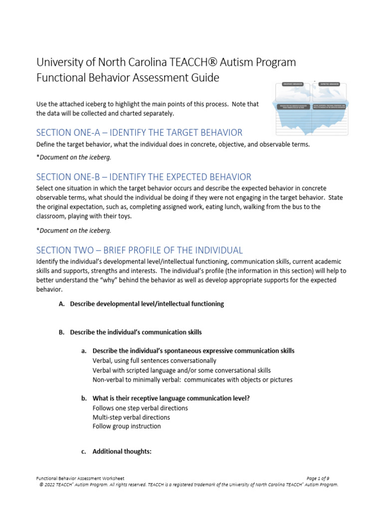 TEACCH-Functional-Behavior-Assessment-Worksheet-english-2022.9.2 | PDF ...