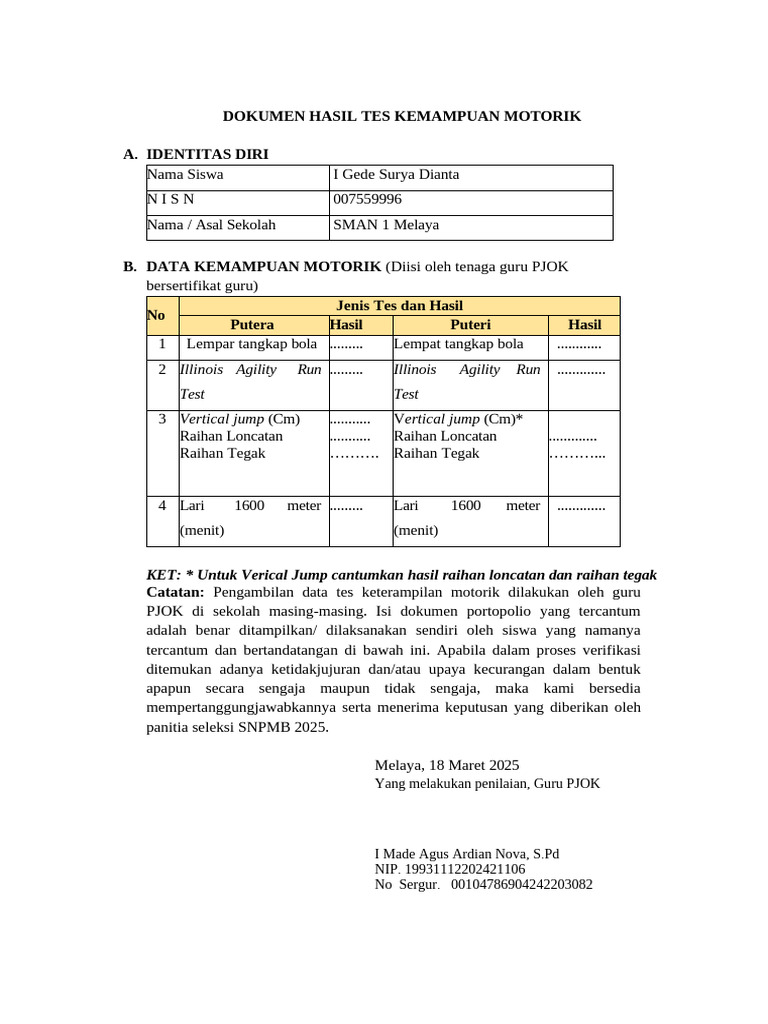 Hasil-Tes-Keterampilan-Motorik-Porto-Olahraga-2025 | PDF