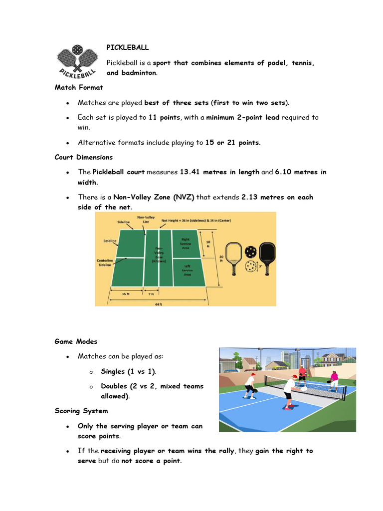 PICKLEBALL Rules (Eng) | PDF