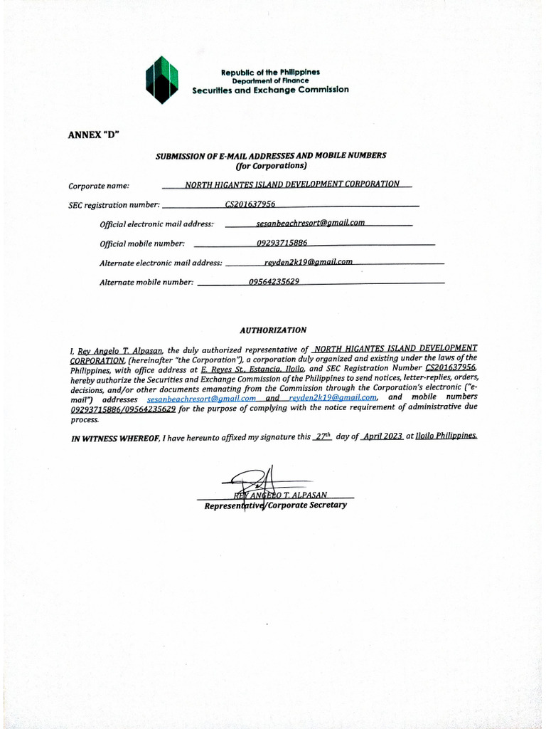 Annex D Edited | PDF