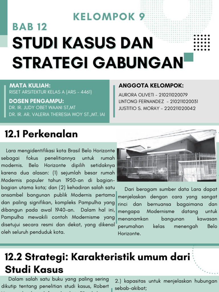 Kelompok 9 - Riset Arsitektur - Bab 12 | PDF