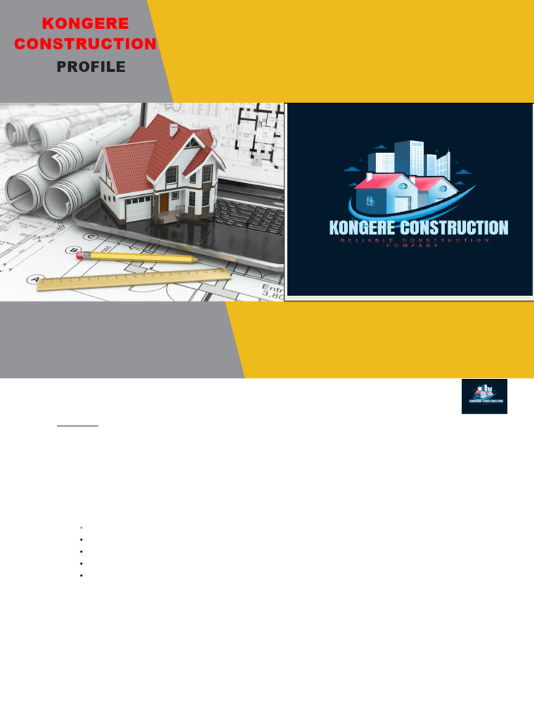 Kongere Construction Profile | PDF | Surveying | Infrastructure