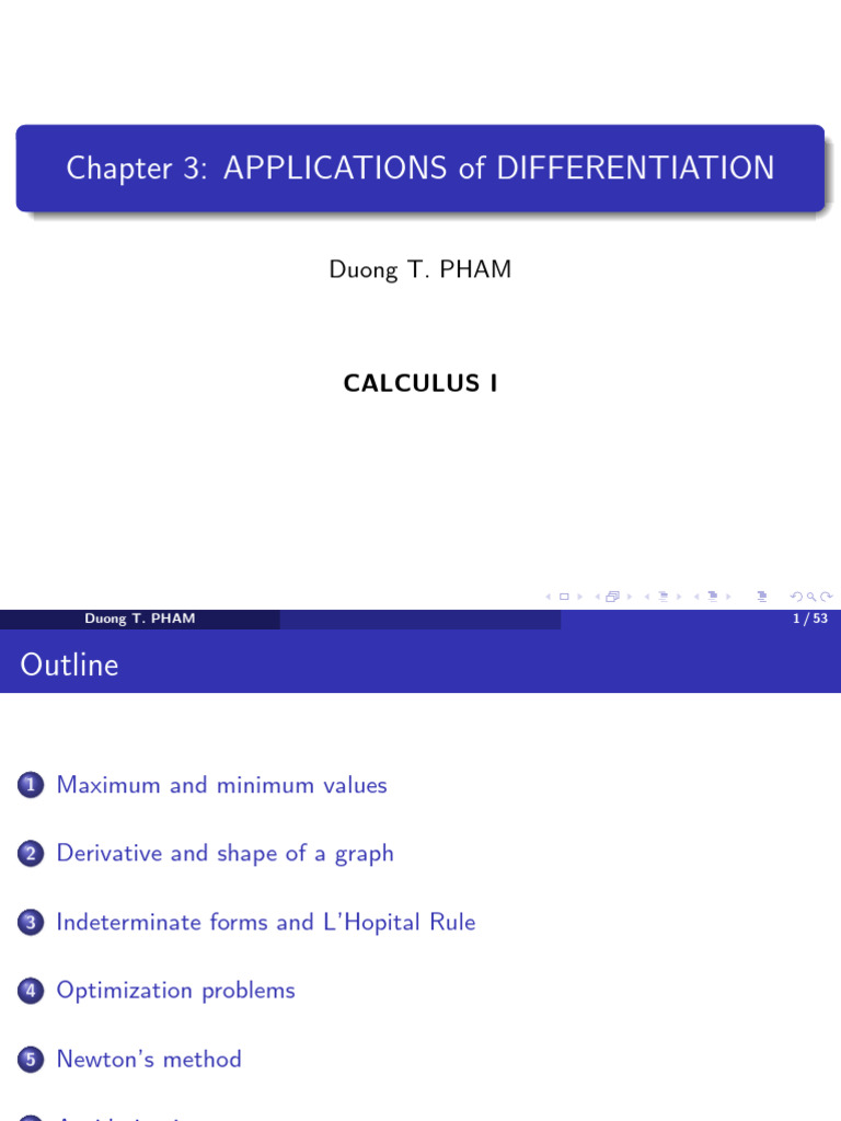 IU_CalculusI_Chap3 | PDF | Calculus | Mathematical Optimization