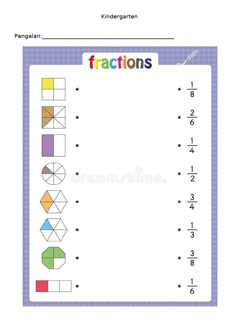 Kindergarten Fractions Overview | PDF