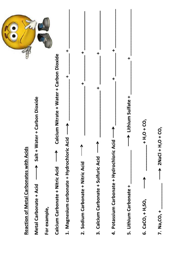 Reaction of Metal Carbonates With Acid | PDF