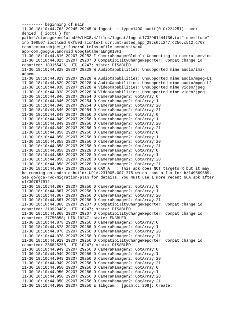 Log Cat 1732961444736 | PDF | Java (Programming Language) | Software Engineering