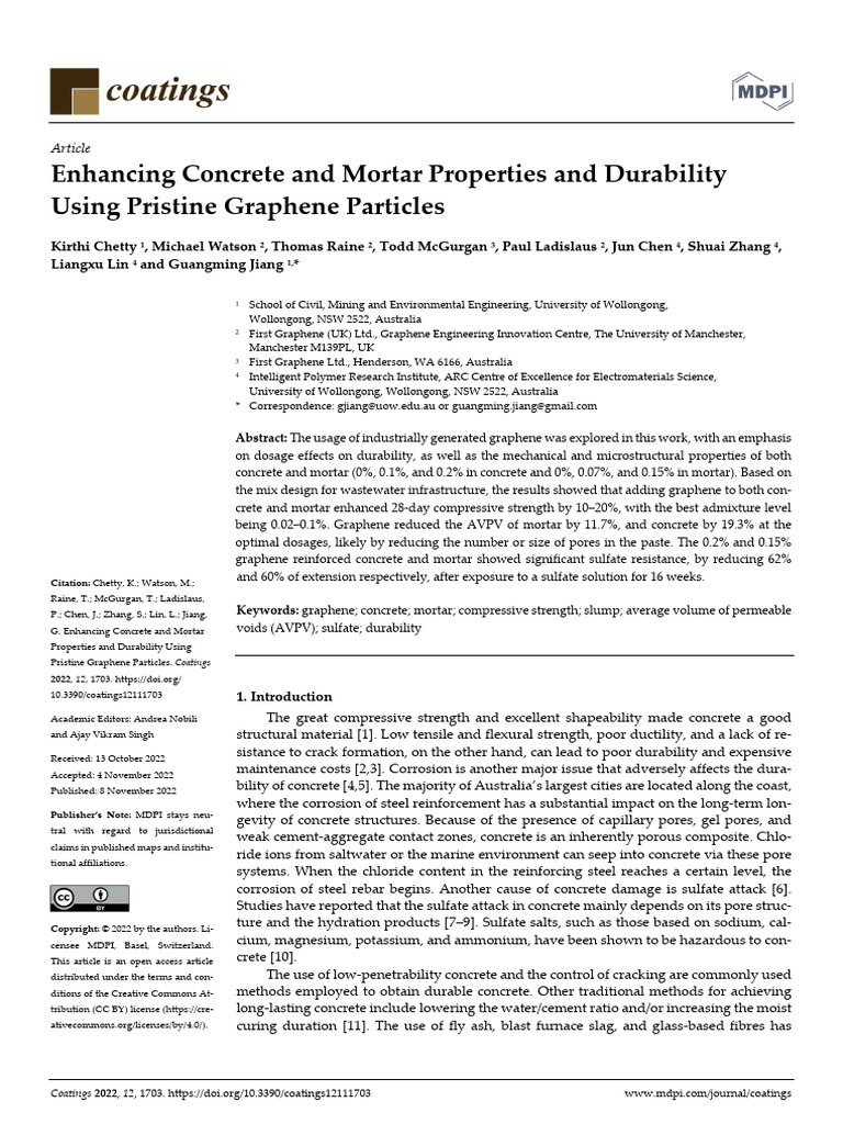 Enhancing Concrete and Mortar Properties and Durab | PDF | Concrete ...
