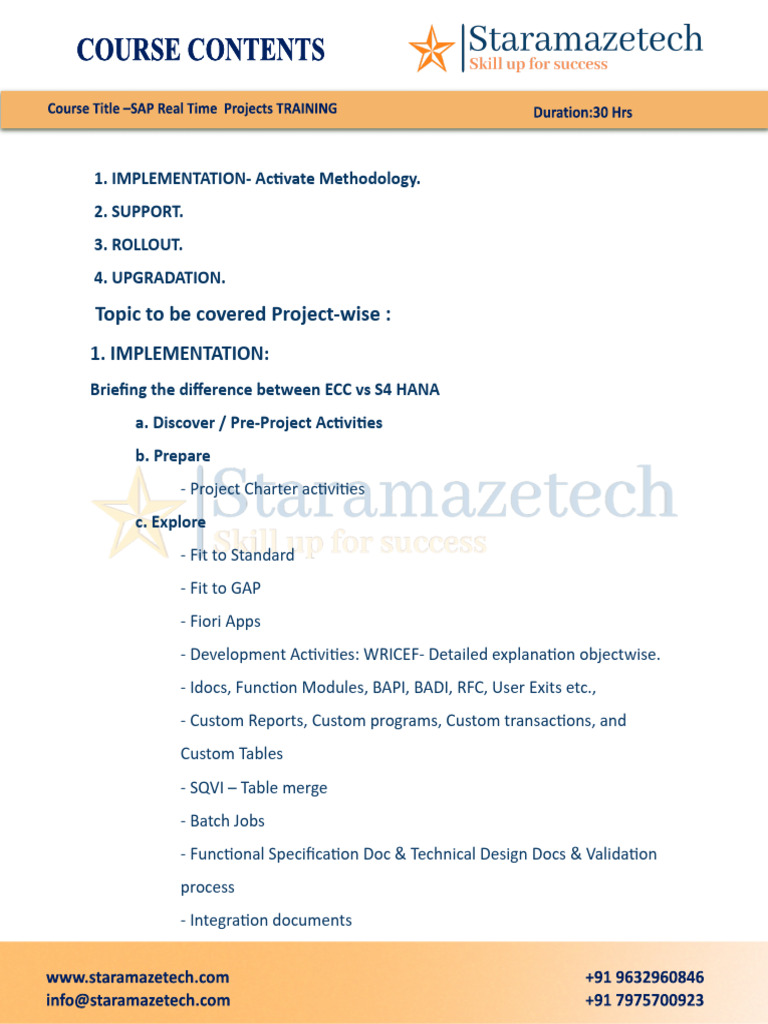 SAP Real Time Projects TRAINING | PDF | Software Development | Computing