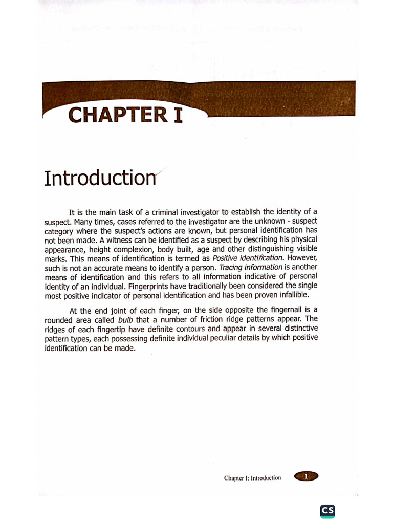 Intro Basics of Fingerprint Science | PDF