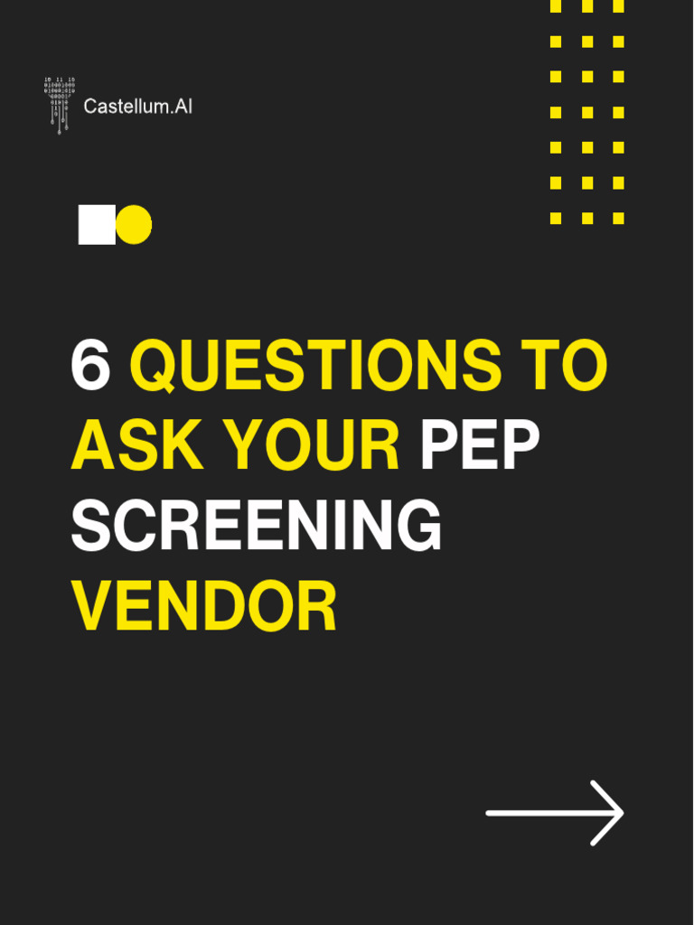 Key Questions for PEP Screening Vendors | PDF
