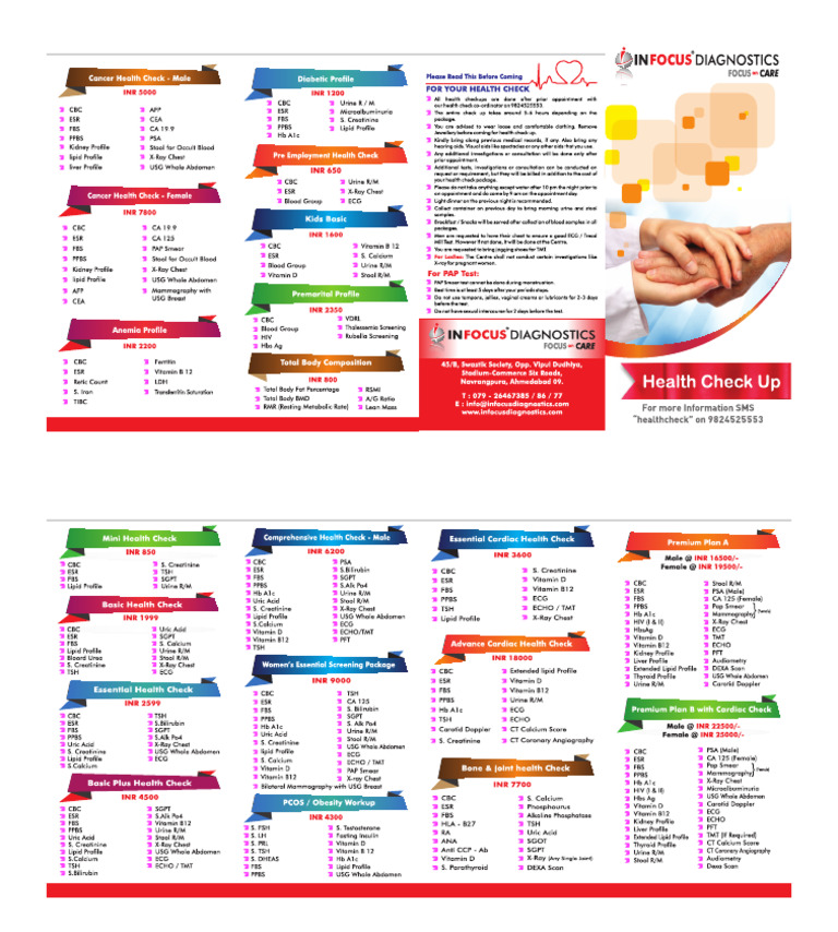 Infocus Health Checkup Leaflet 1 | PDF