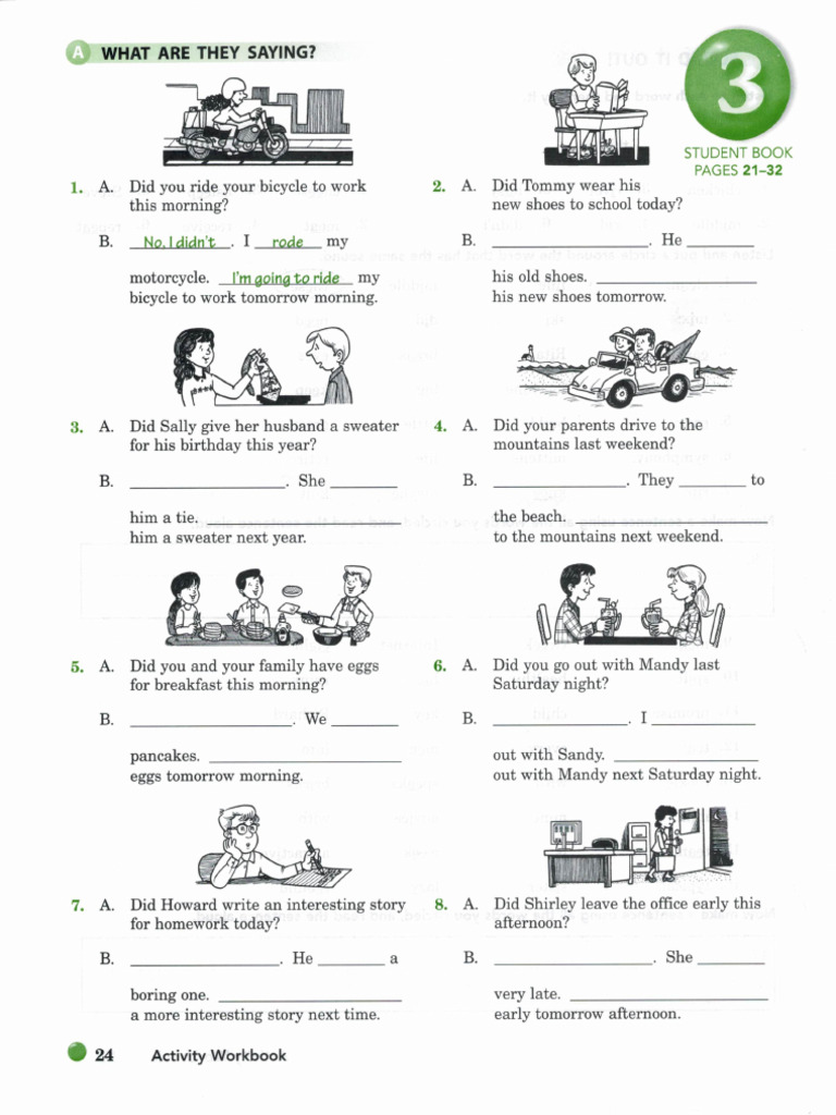 Side X Side Plus, Level 3, Activity Workbook, Unit 3 | PDF