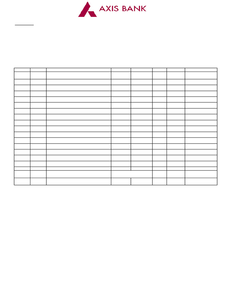 Axis Bank Statement Overview | PDF | Banks | Debit Card