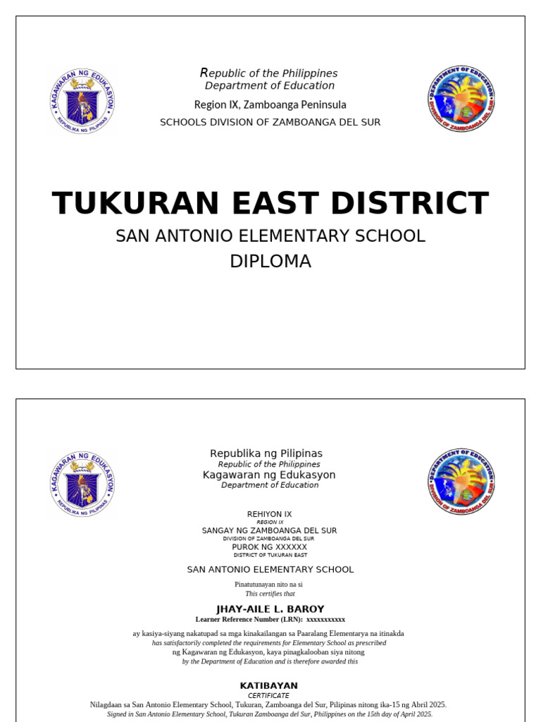 2019 3 15 CertificateDiploma Template | PDF | Philippines