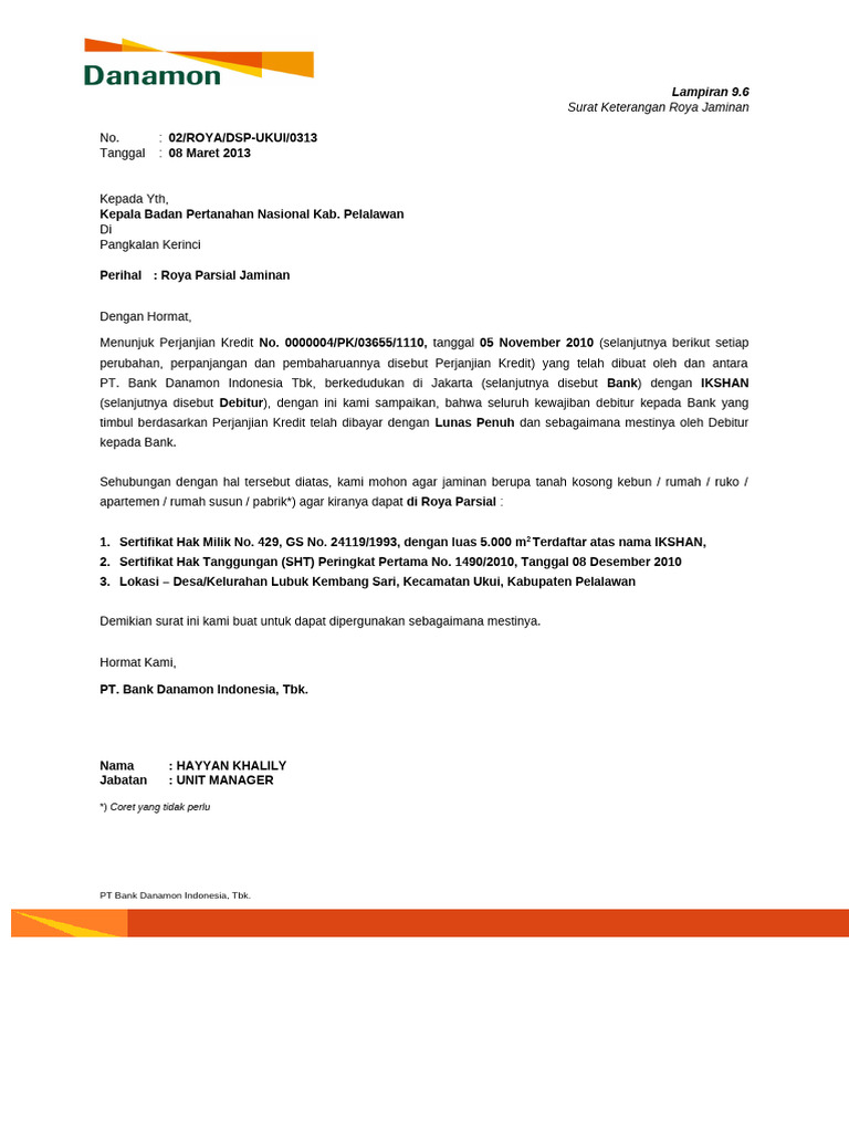 Pengantar Roya DANAMON | PDF