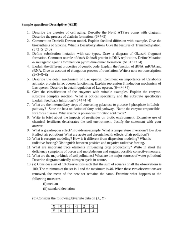 JRF Agricultural AEB 2025 | PDF | Operon | Enzyme