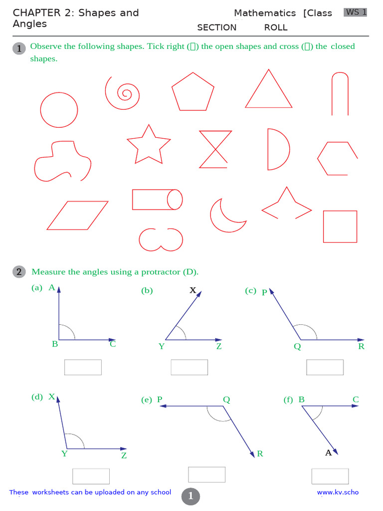 Chapter 2 Shapes and Angles | PDF | Angle | Classical Geometry