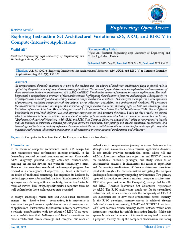 Exploring Instruction Set Architectural Variations x86 Arm and Riscv in ...