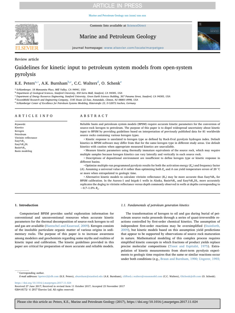 Guidelines For Kinetic Input To PS Models - Alan Burnham | PDF | Chemical Kinetics | Temperature