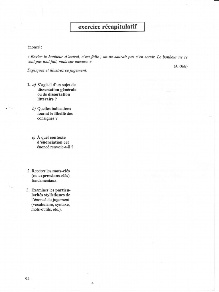 Analyse Énoncé - Exercice Récapitulatif | PDF