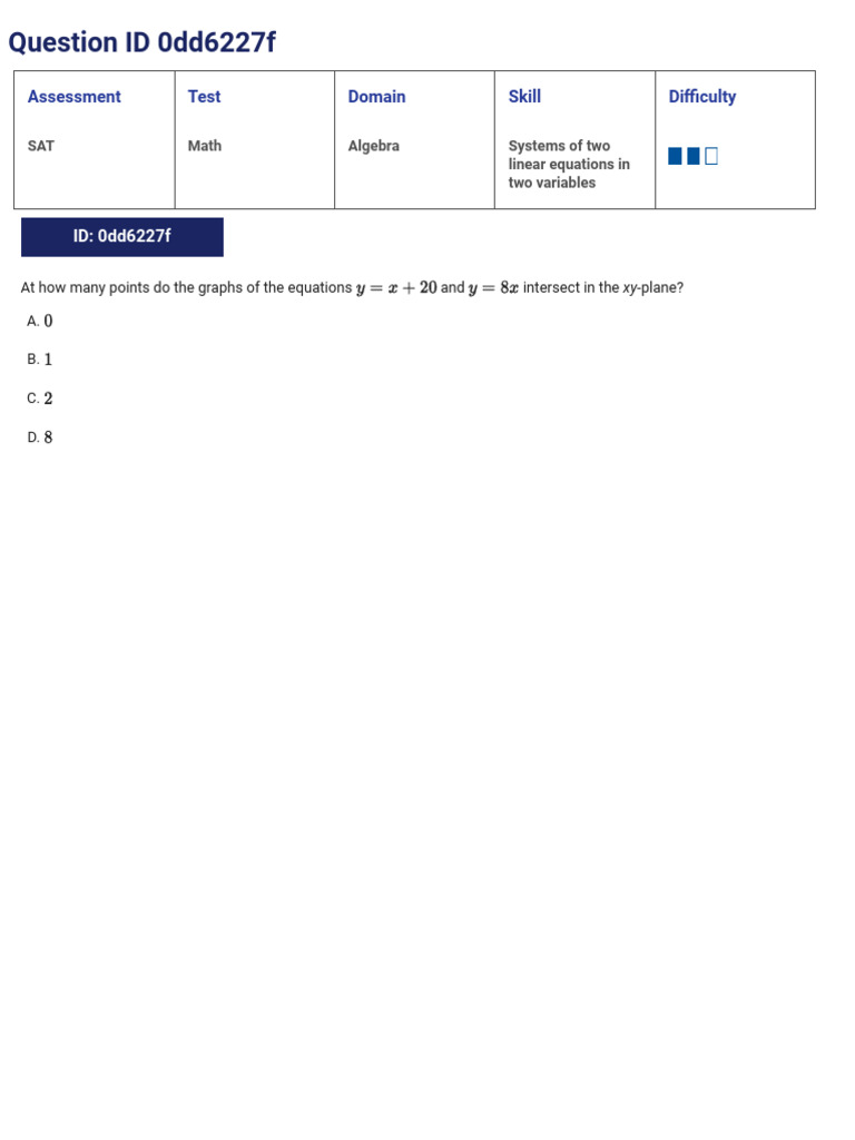 SAT Math: Systems of Equations Examples | PDF | Equations | Algebra