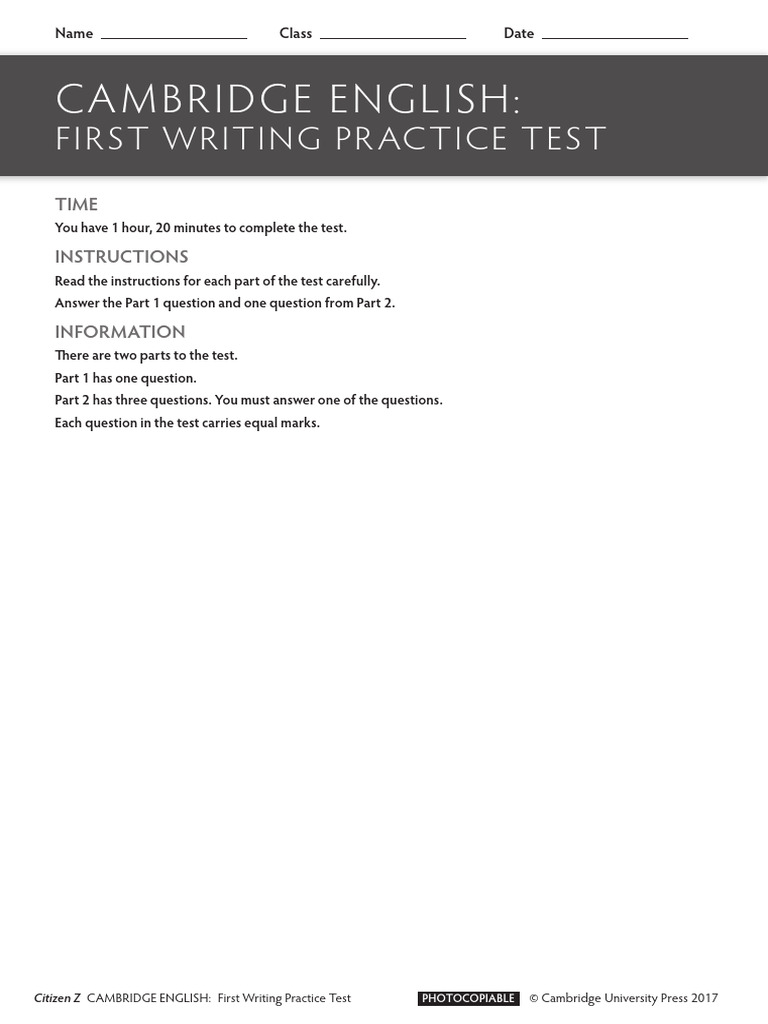 B2 Writing Exam Sample 1 | PDF