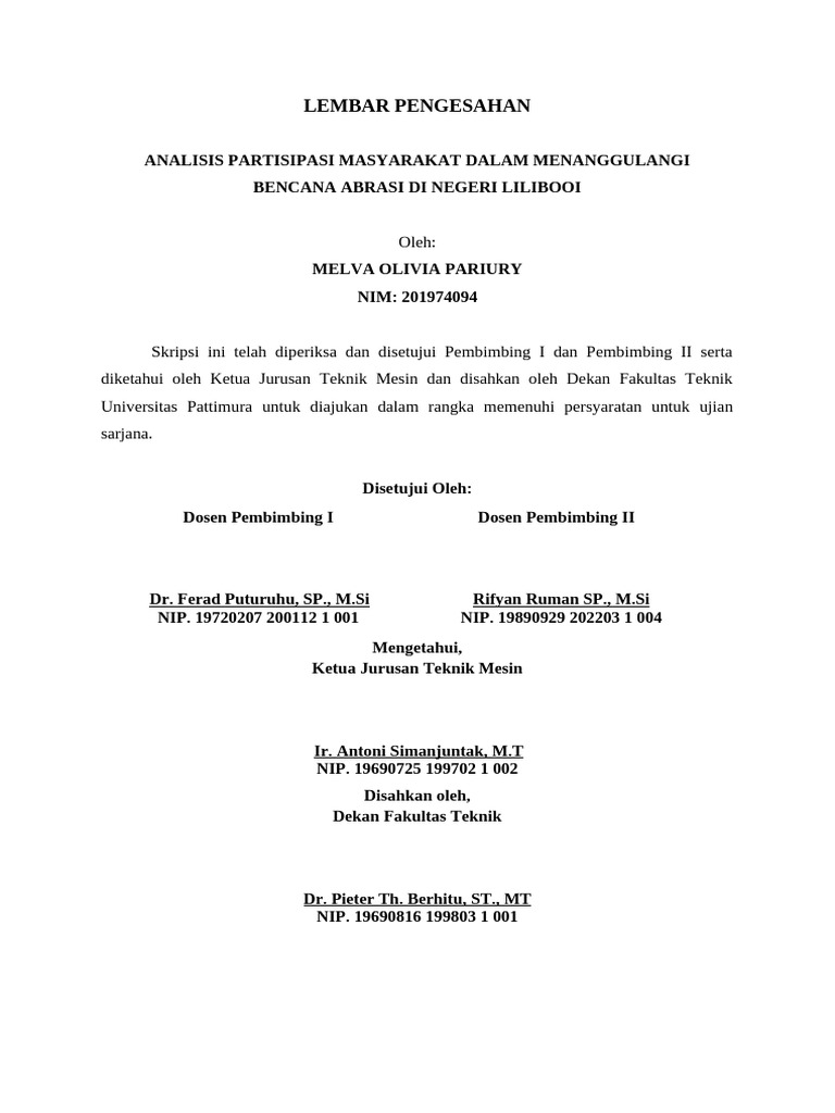 LEMBAR PENGESAHAN SKRIPSI - Copy | PDF