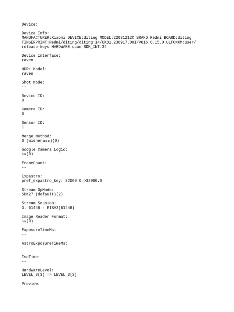 Xiaomi Redmi 22081212C Device Specs | PDF